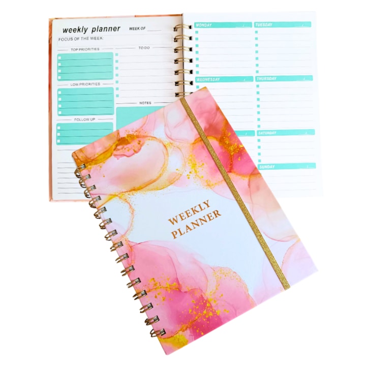Agenda Planificator Organizator Saptamanal, Spirala, Habit Tracker, To ...