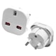 Adaptor priza UK Anglia la Europa, Active, SLIM, Alb - eMAG.ro