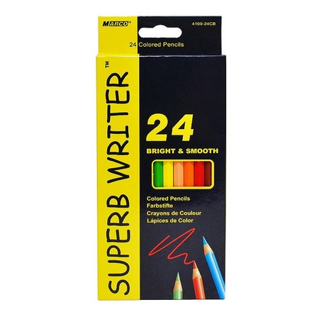 Комплект от 24 цветни молива Superb Writer Marco - eMAG.bg