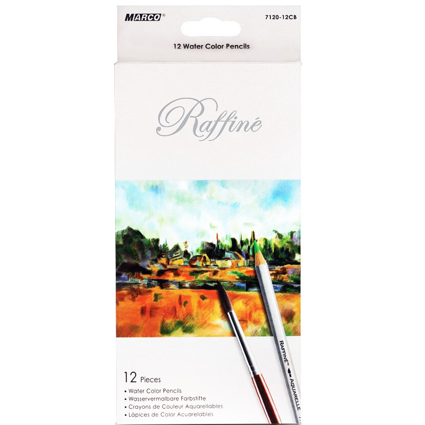 Set 12 Creioane Acuarele cu Pensula Marco Raffine - eMAG.ro