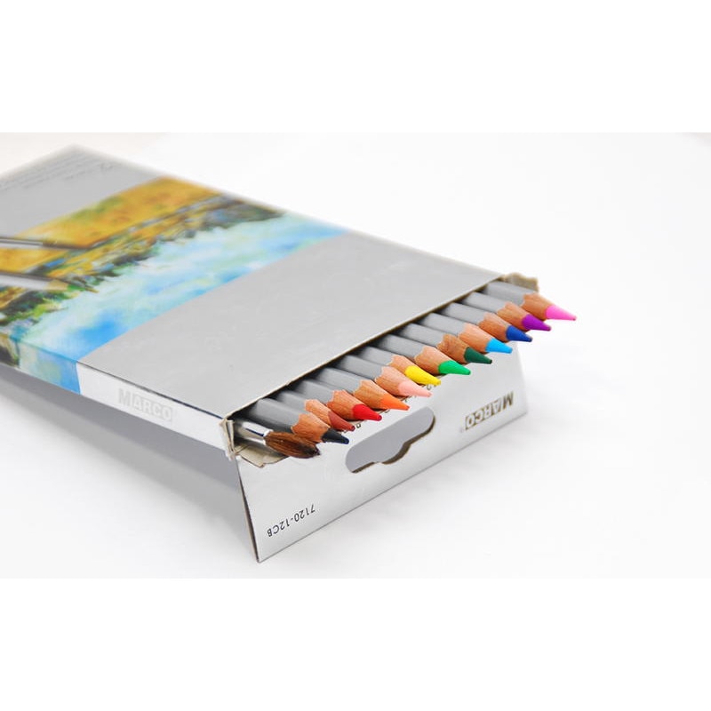 Set 12 Creioane Acuarele cu Pensula Marco Raffine - eMAG.ro