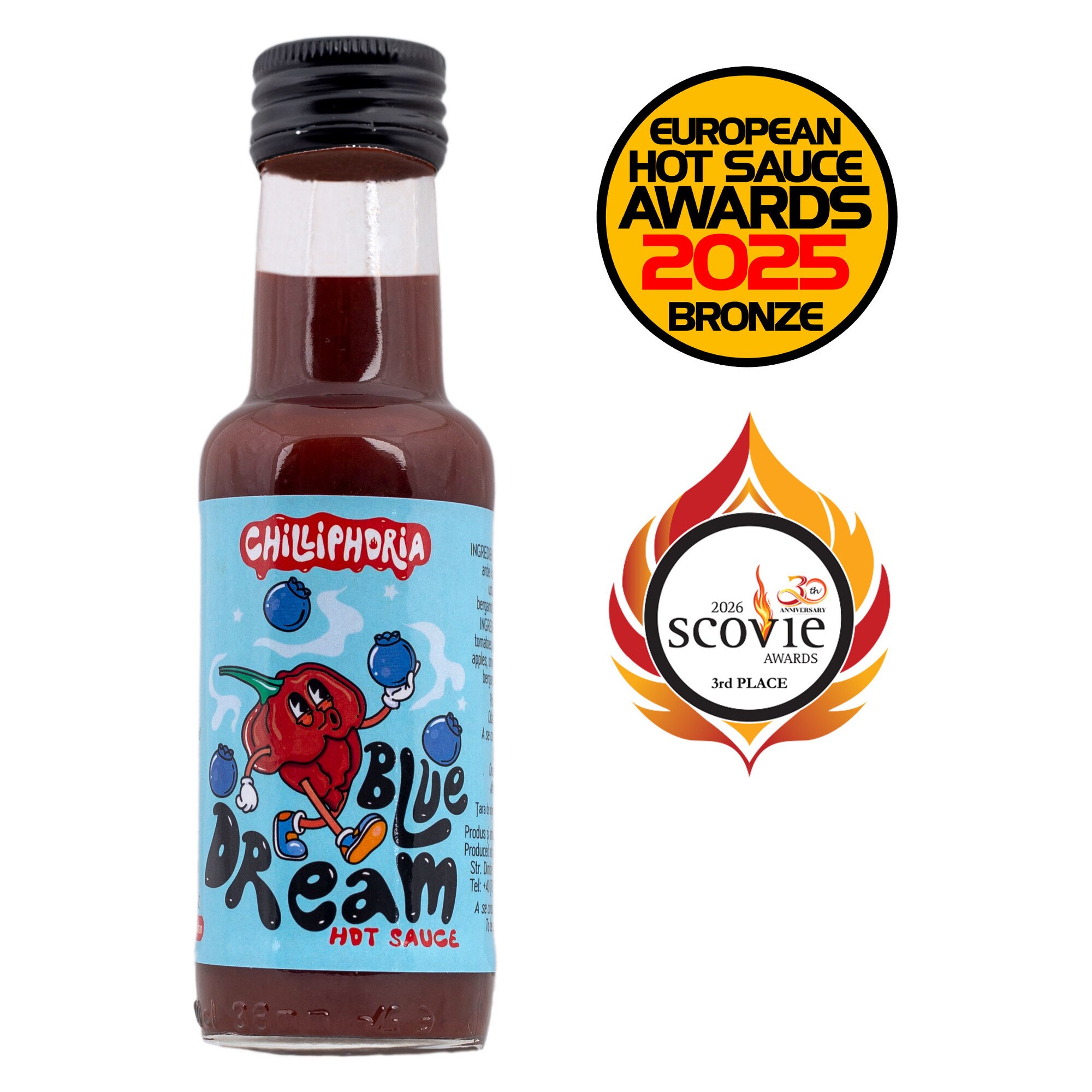 Sos iute, Blue Dream - Sepia Serpent, 15% acai, 30% afine, 100 ml - eMAG.ro