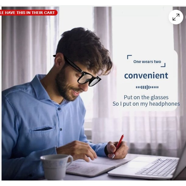 Ochelari smart cu filtrare a luminii albastre, AMRINUGL, touch-enabled ...