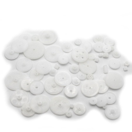 Set de 64 rotite din plastic pentru modelare, alb - eMAG.ro