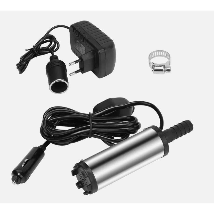 Pompa de apa submersibila 12V, 12-15l/min, 38mm, negru/argintiu - eMAG.ro