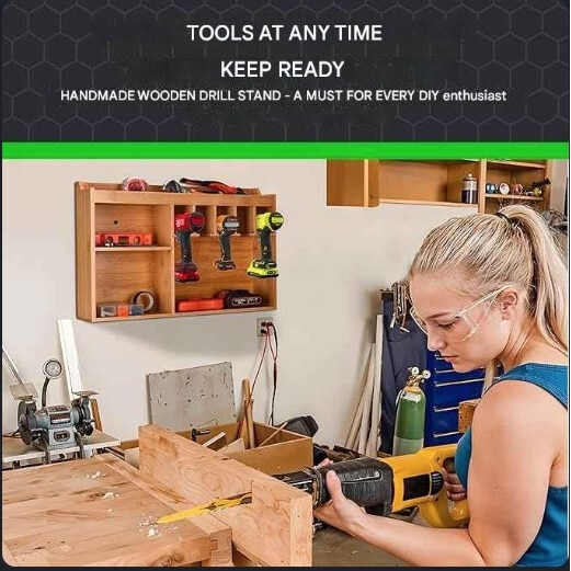 Organizator de scule electrice, TOOLZILLA. montare pe perete, cu 5 ...