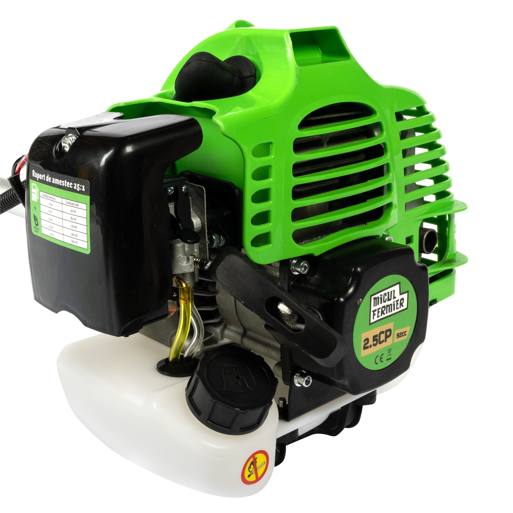 Motocoasa Micul Fermier 2.5CP, 52CC, motor benzina 2T, pornire rapida ...