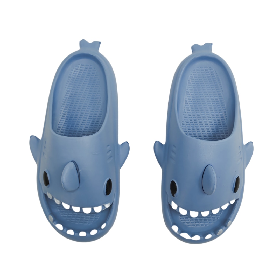 Papuci veseli pentru barbati, forma Rechin, E01, albastru, 42 - eMAG.ro