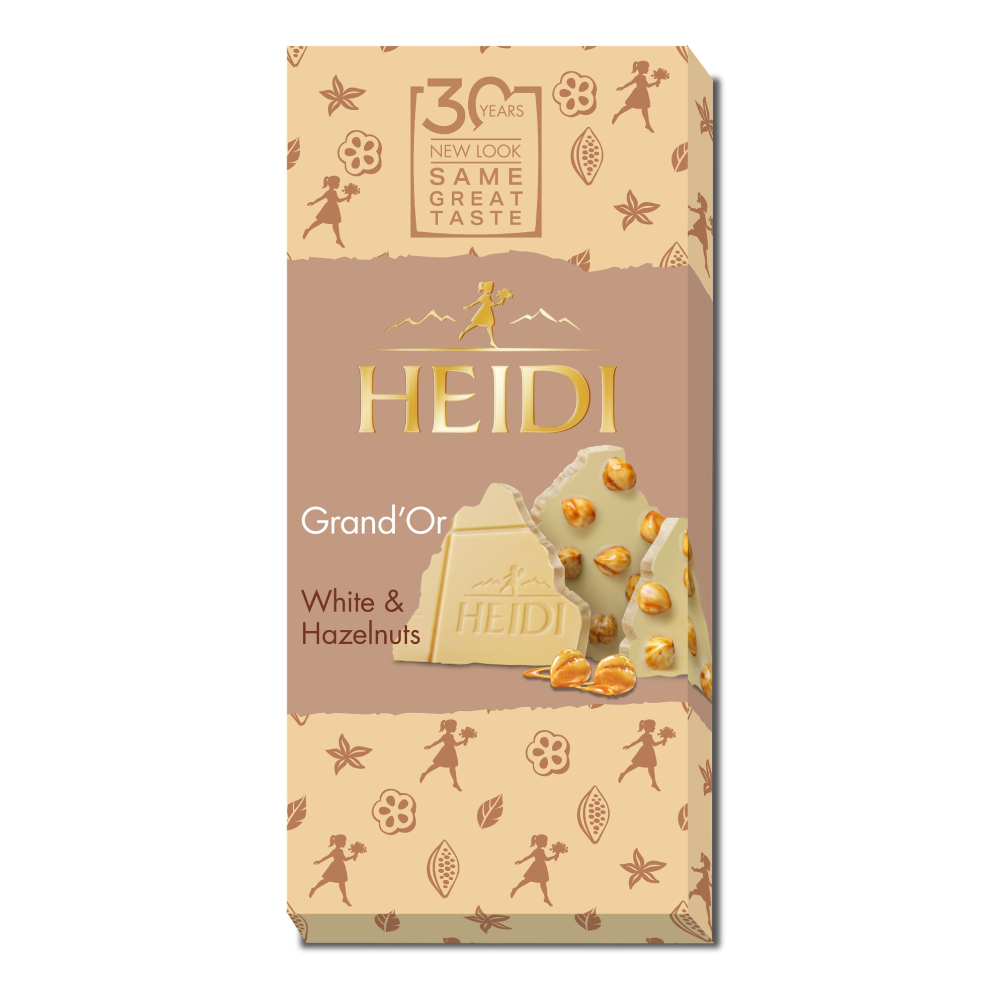 Ciocolata alba cu alune Heidi Grand'or 80gr - eMAG.ro