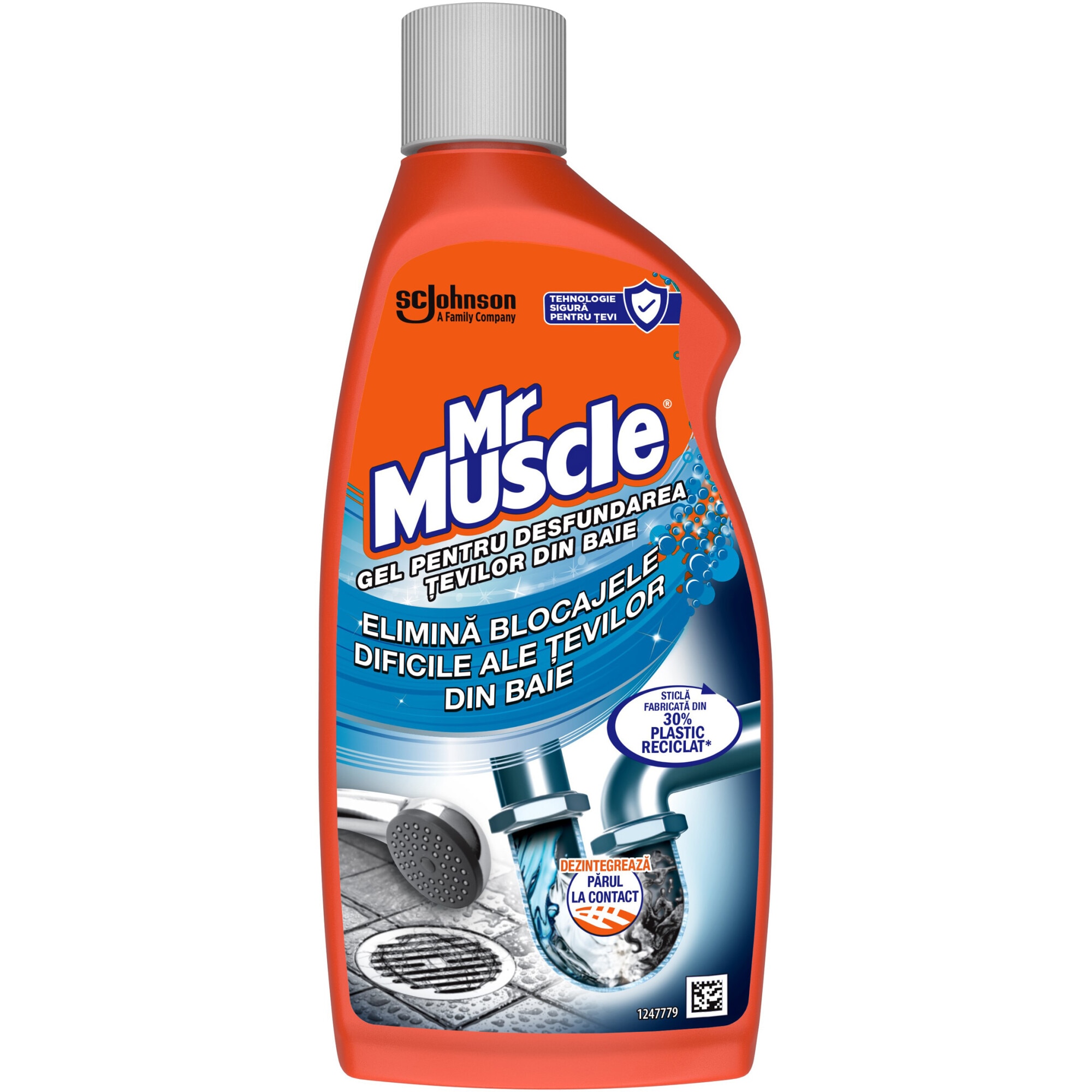 Гел за отпушване на тръби за баня Mr.Muscle, 500 мл - eMAG.bg