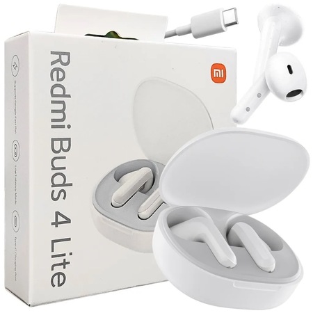 Casti wireless Xiaomi Redmi Buds 4 Lite, alb, Bluetooth 5.3, rezistenta ...
