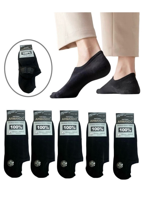 Sosete barbati Armando, set 5 perechi, bumbac, negru - eMAG.ro