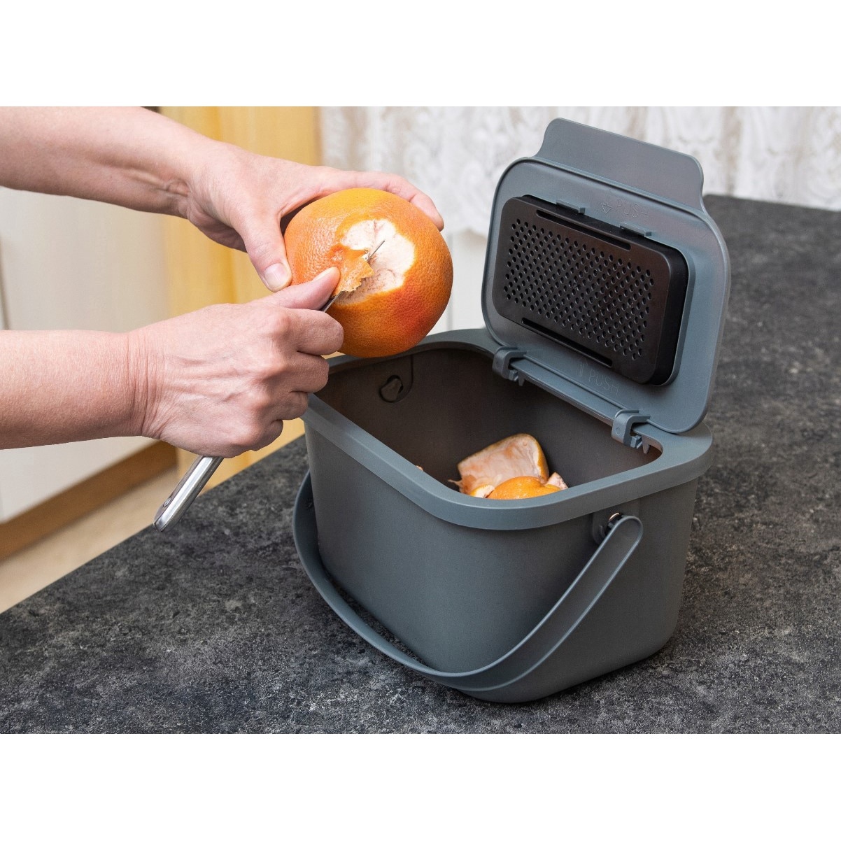 Set de 2 Cosuri pentru fructe si legume 10 L + Cos pentru deseuri ...