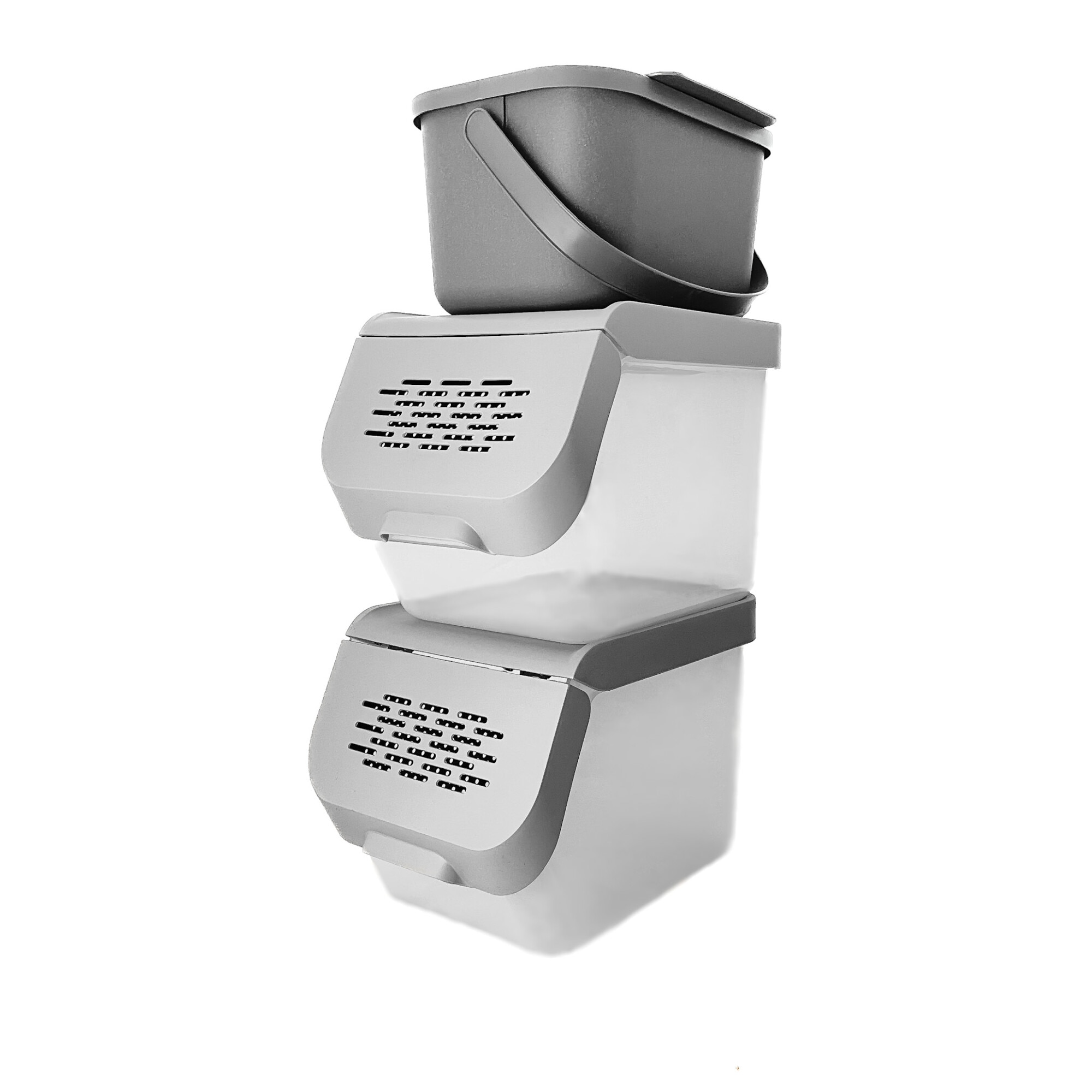 Set de 2 Cosuri pentru fructe si legume 10 L + Cos pentru deseuri ...