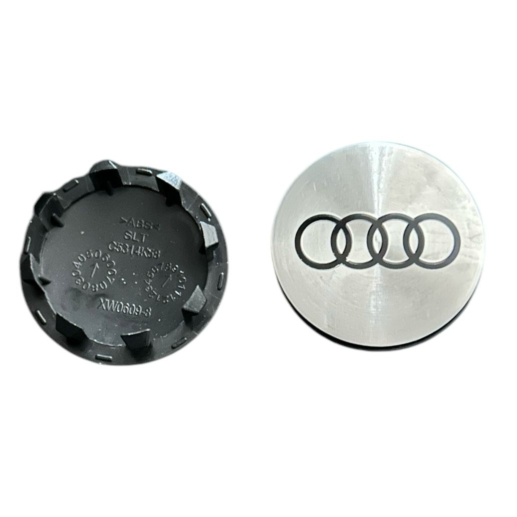 Set 4 capace roti 58mm exterior, 50, 5mm interior Audi argintii ...