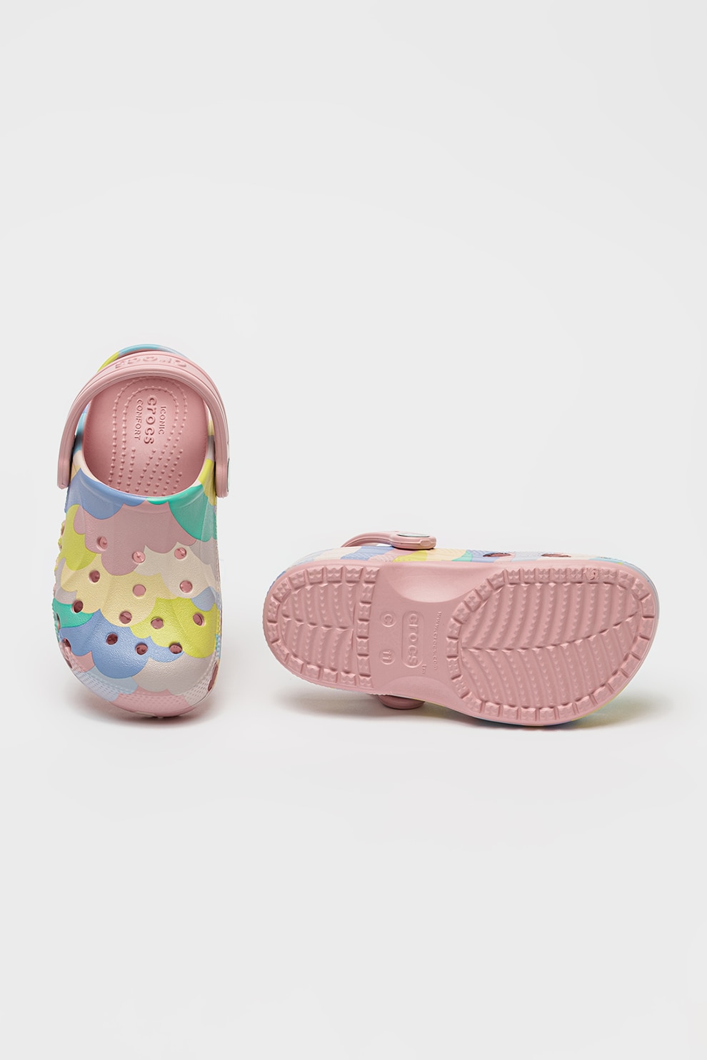 Saboti slingback de cauciuc, Crocs Baya Seasonal Printed Clog Kids ...