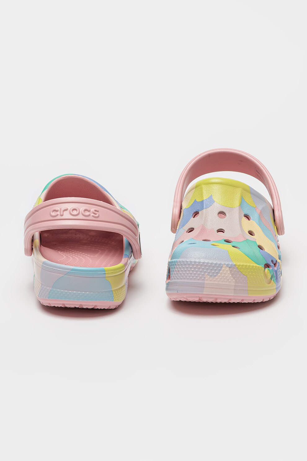 Saboti slingback de cauciuc, Crocs Baya Seasonal Printed Clog Kids ...