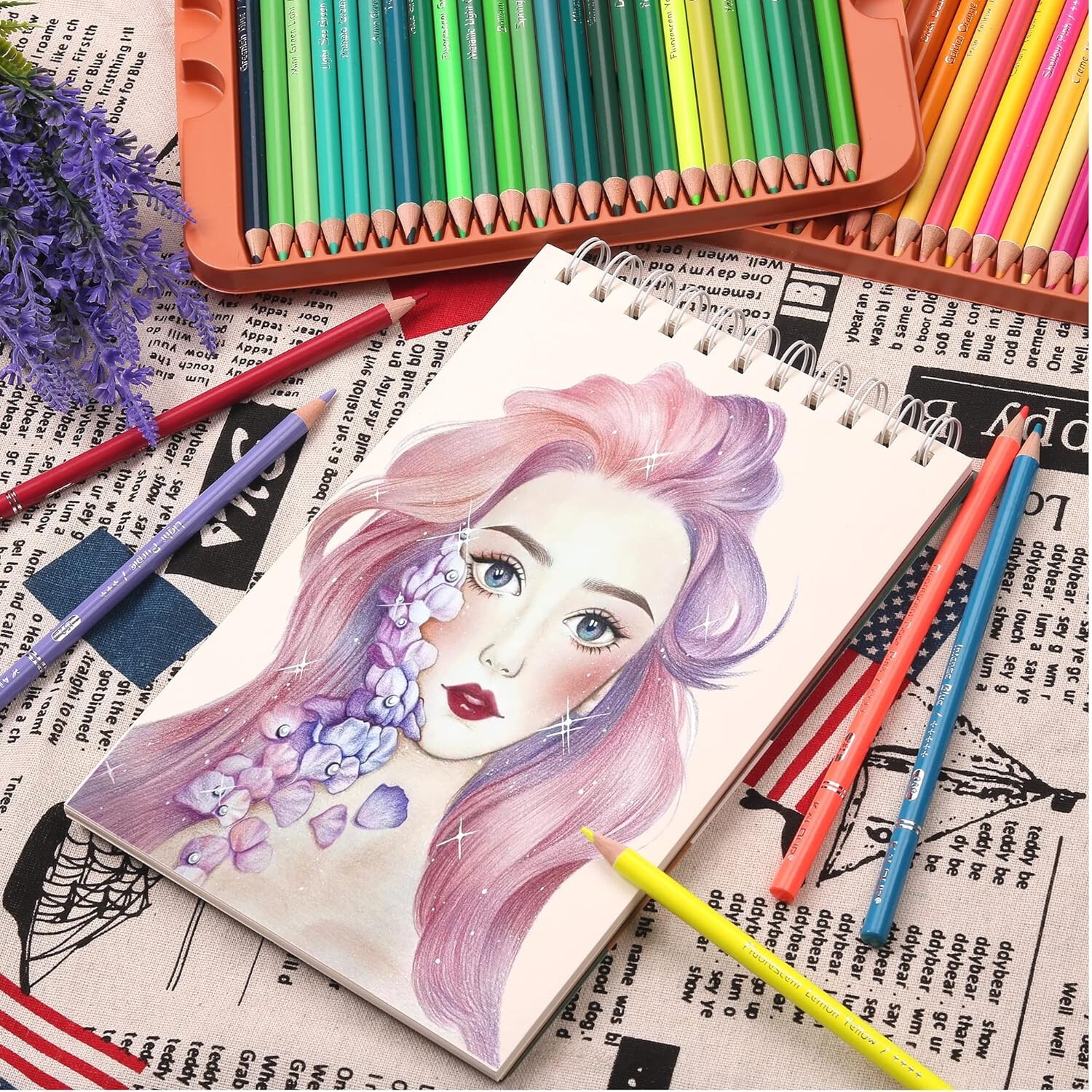 Set profesional de creioane colorate pentru desen si schite VITTALIST ...