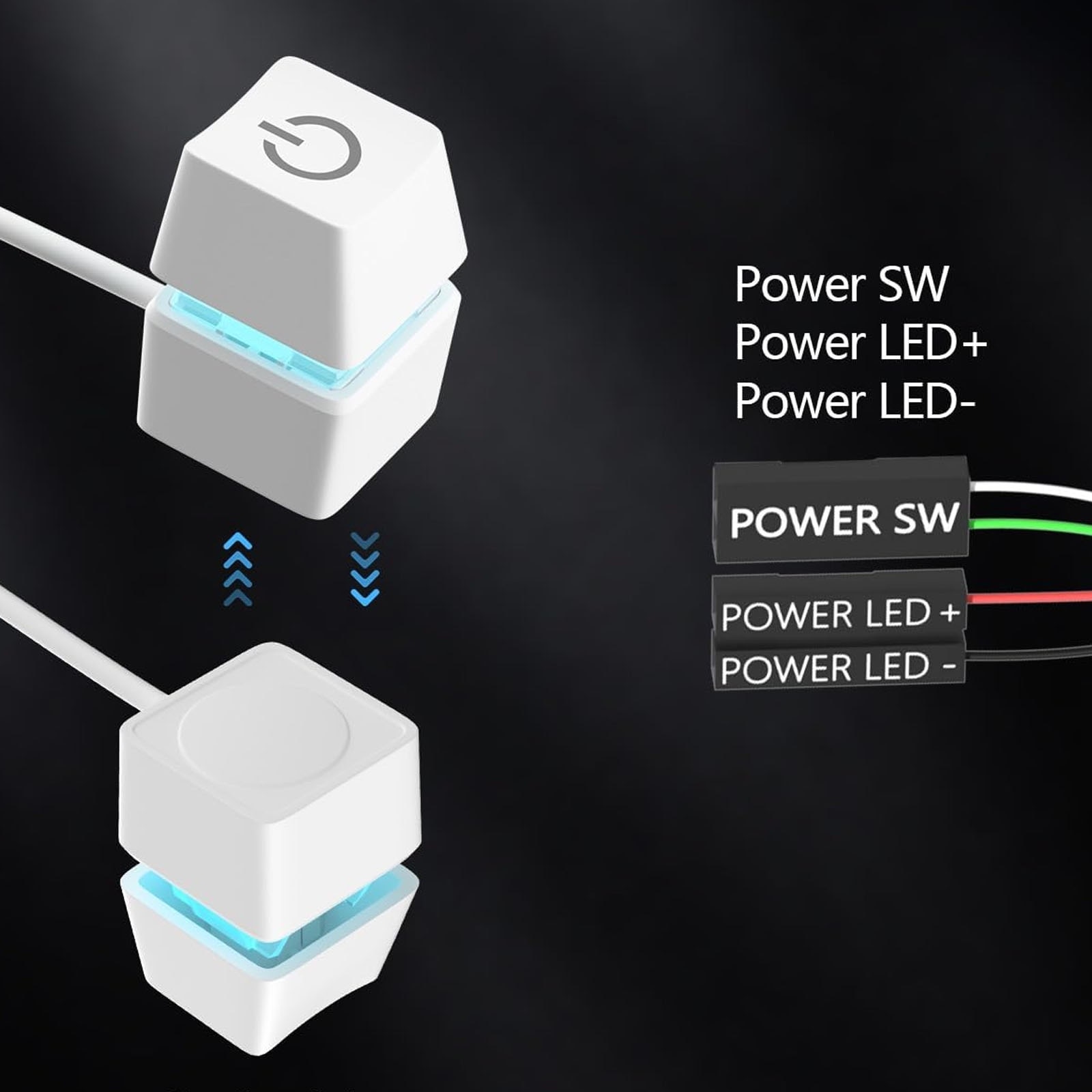 Buton mecanic On/Off pentru PC, SINBINTA, Buton mecanic ON/OFF PC LED 7 ...