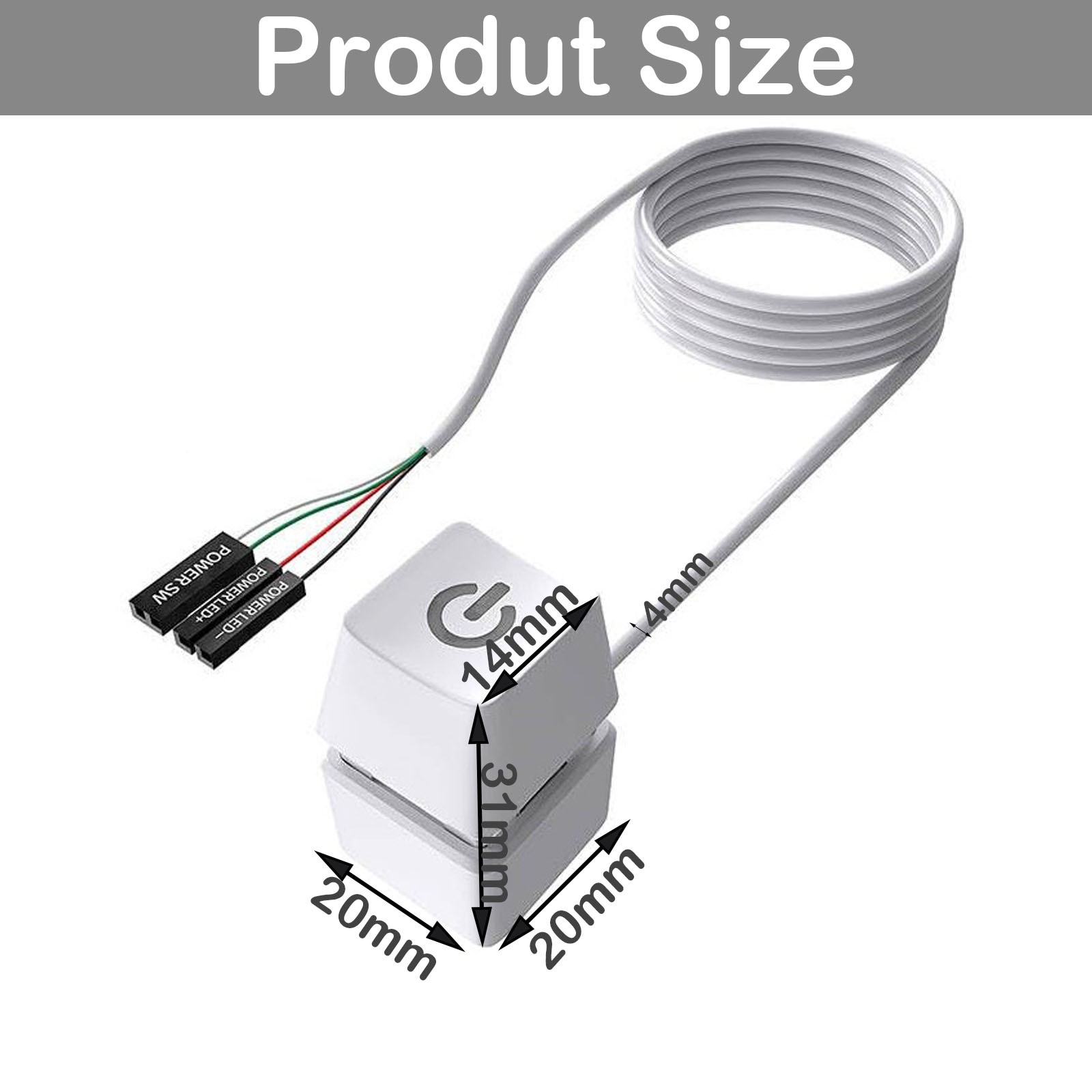 Buton mecanic On/Off pentru PC, SINBINTA, Buton mecanic ON/OFF PC LED 7 ...