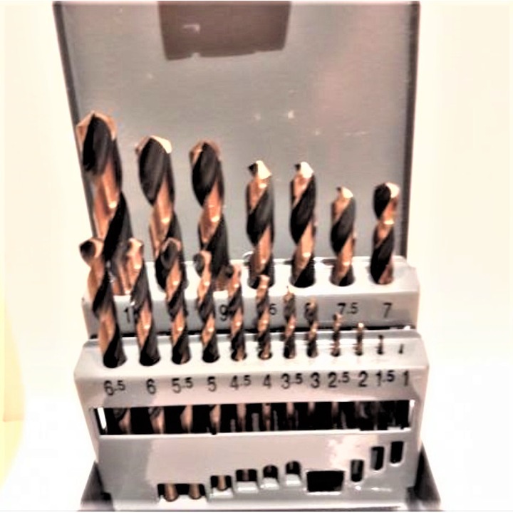 Set Burghiu spiral metal ,cobalt, 19 piese - eMAG.ro