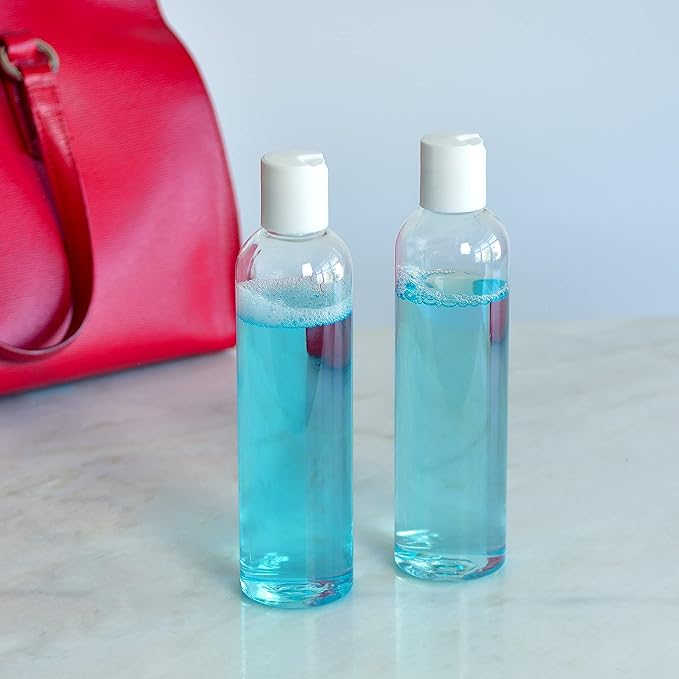 Set 10 flacoane plastic de 250ml, cu capac, pentru voiaj - eMAG.ro