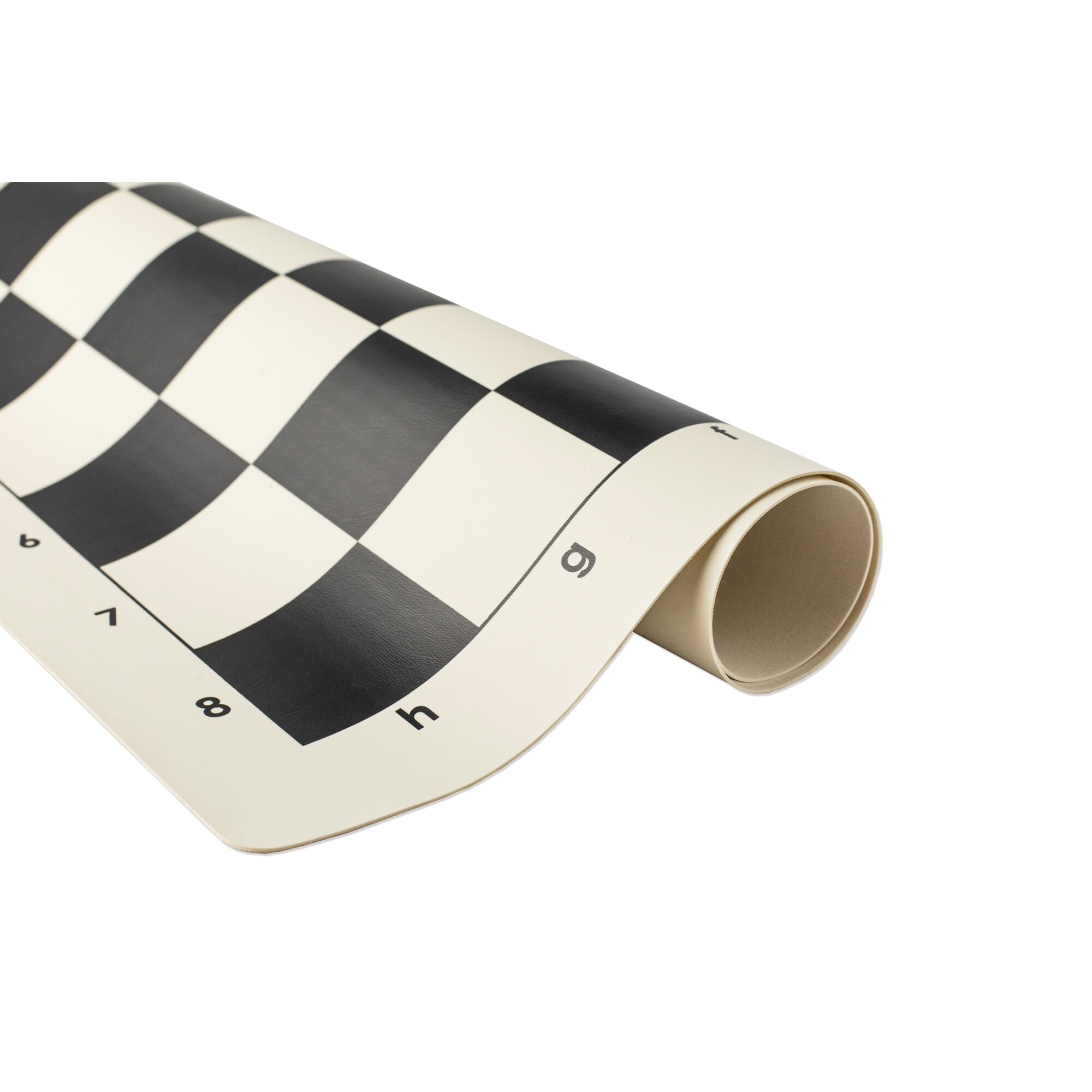 Tabla de sah, Sunrise Chess & Games, rulata, alb/negru, din vinil ...