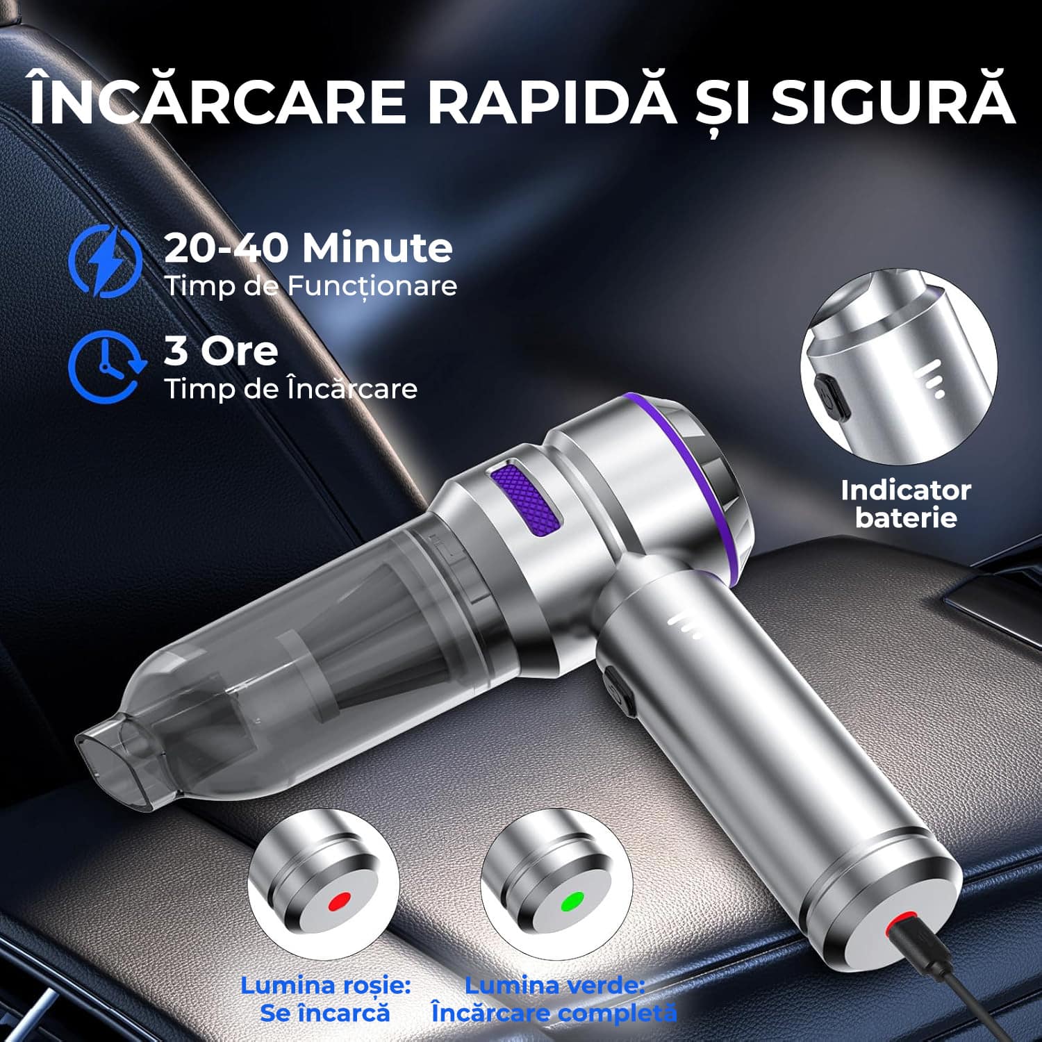 Aspirator de mana portabil cu acumulator 4 in 1 IMA Trend ST Plus ...