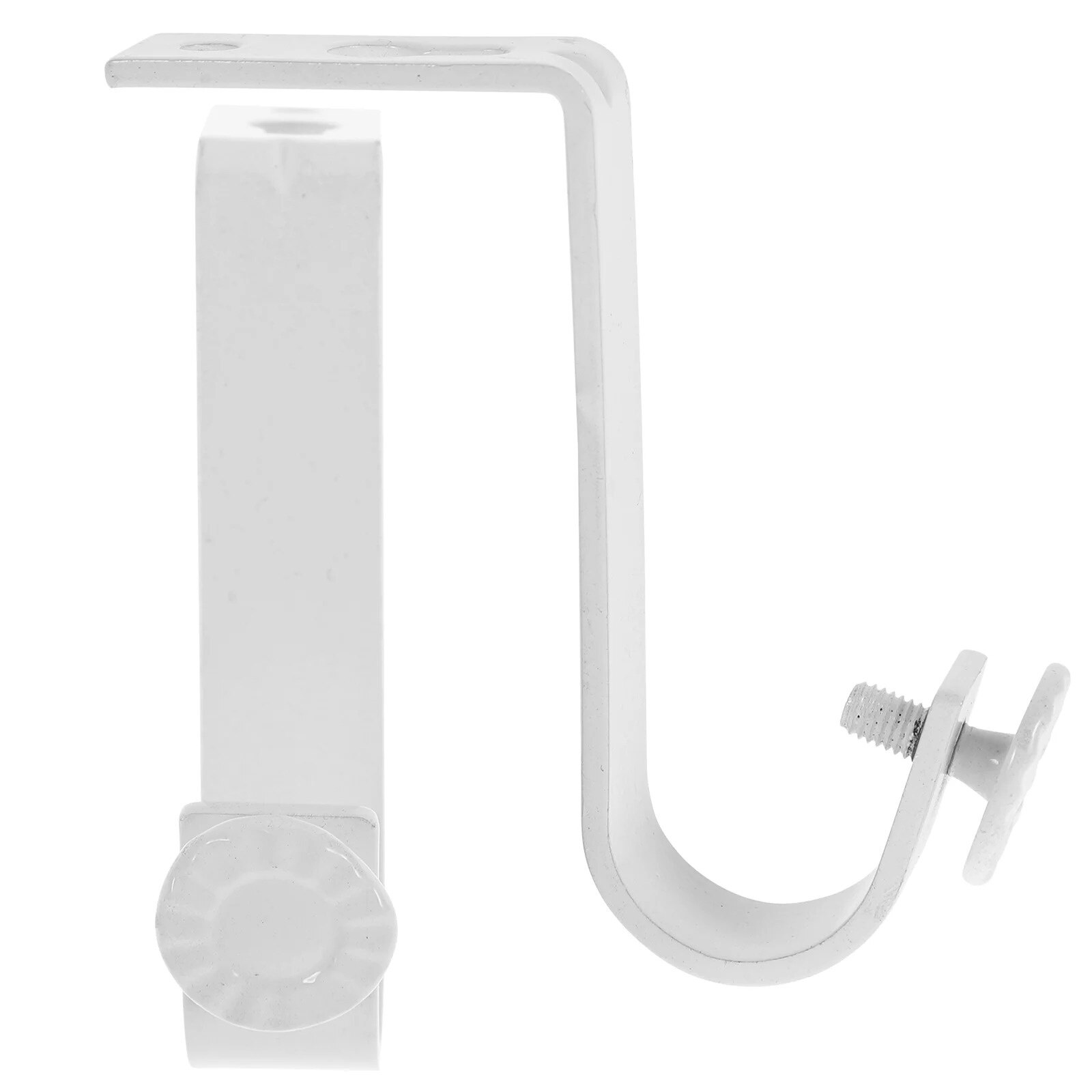 Suporturi pentru bare de perdea, alb, set 2 buc, fier, 9x7.6x1.5cm ...