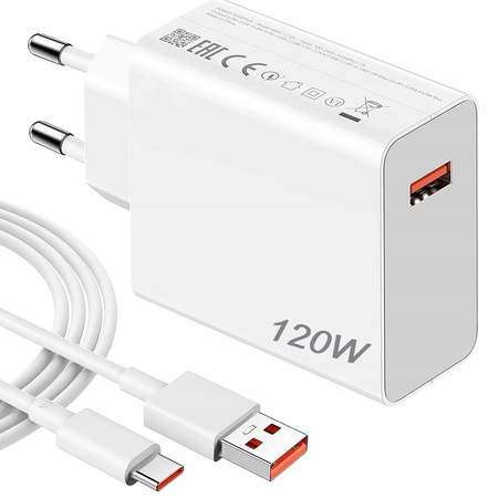 Incarcator rapid 120W, Bedee, set cu cablu USB+Type-C 1m, pentru ...
