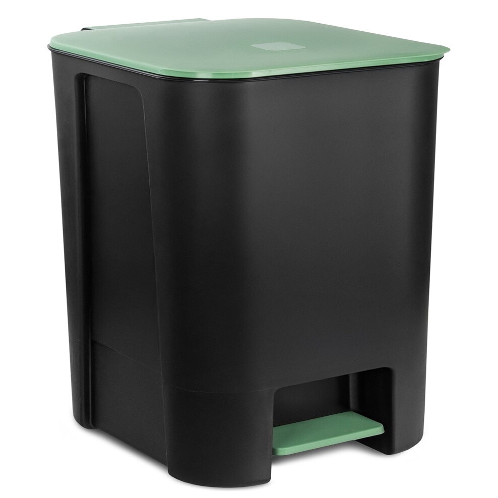 Set de 4 cosuri de gunoi colorate cu pedala 25l, cu colorate capac ...