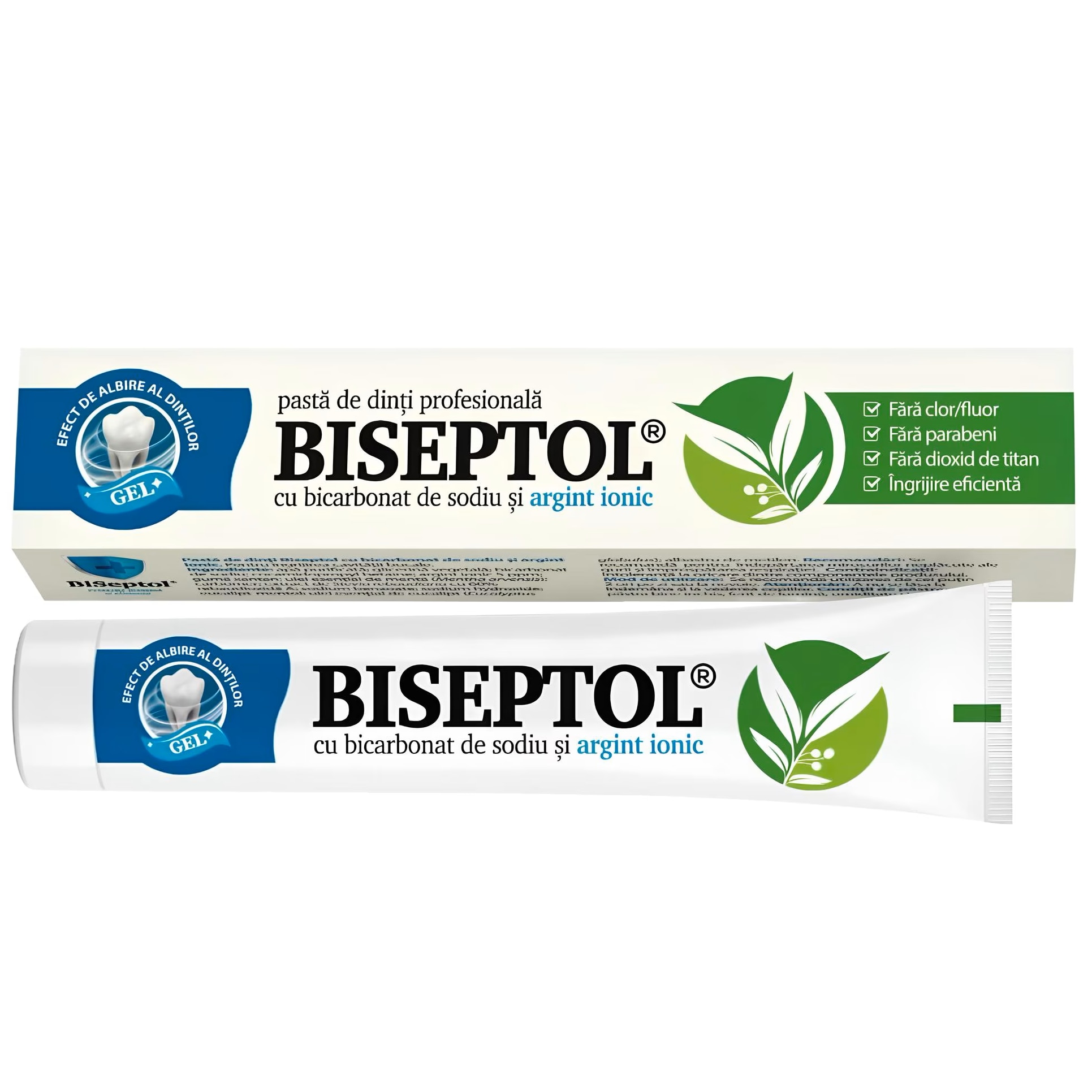 Pasta dinti profesionala BiSeptol cu bicarbonat sodiu si argint ionic ...