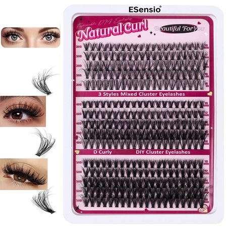 Gene false individuale tip smoc ESensio® 300L, 300 lashes, D curl, 30D ...