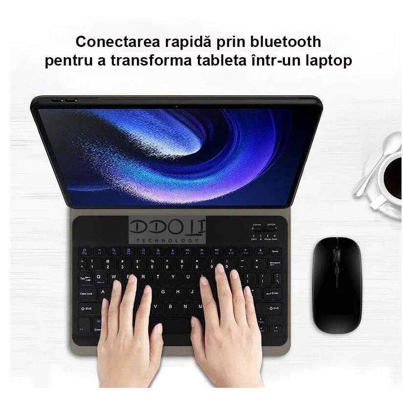 Husa DDOLI ® cu tastatura pentru tableta Lenovo IDEA Tab PRO, 12.7 inch ...