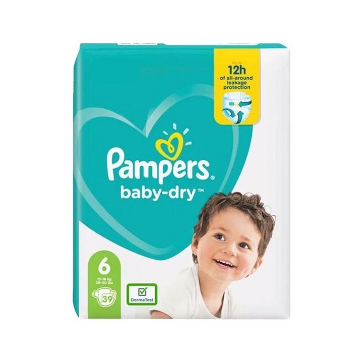 Scutece Copii Pampers Baby Dry nr.6 13-18kg 39buc - eMAG.ro