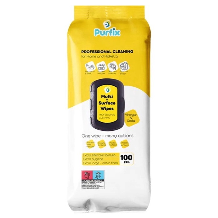 Servetele umede de multisuprafete PURFIX 100 buc - eMAG.ro