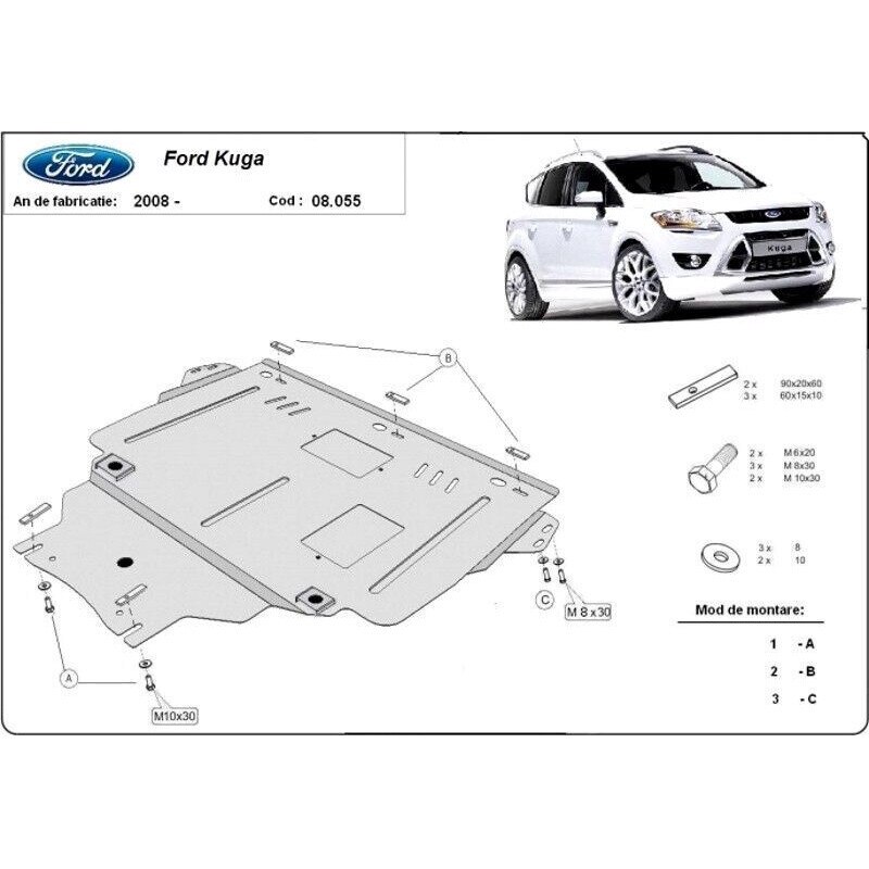 Scut motor metalic Ford Kuga 2008-2013 - eMAG.ro