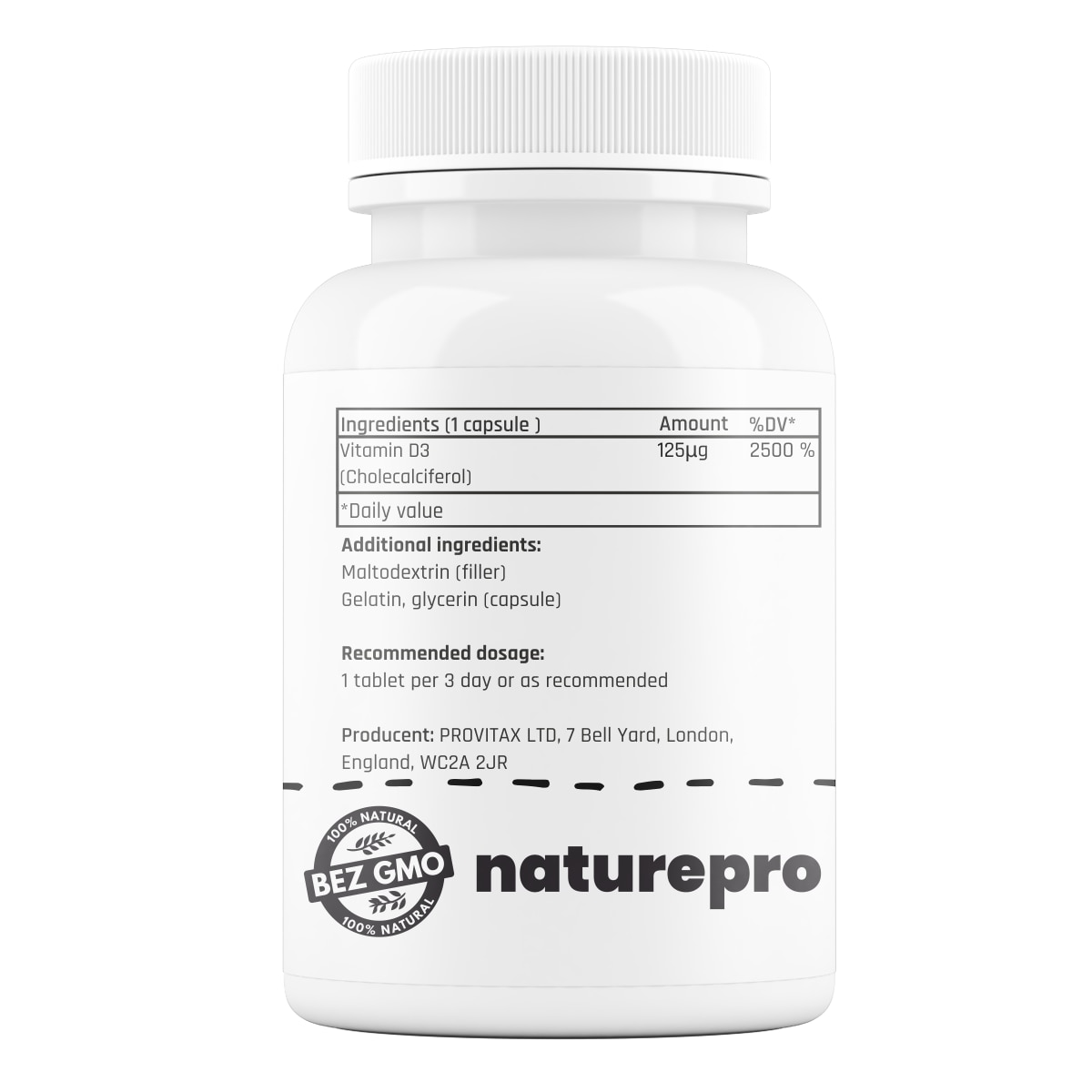 NaturePRO Витамин D3 5000 IU 180 капсули - eMAG.bg