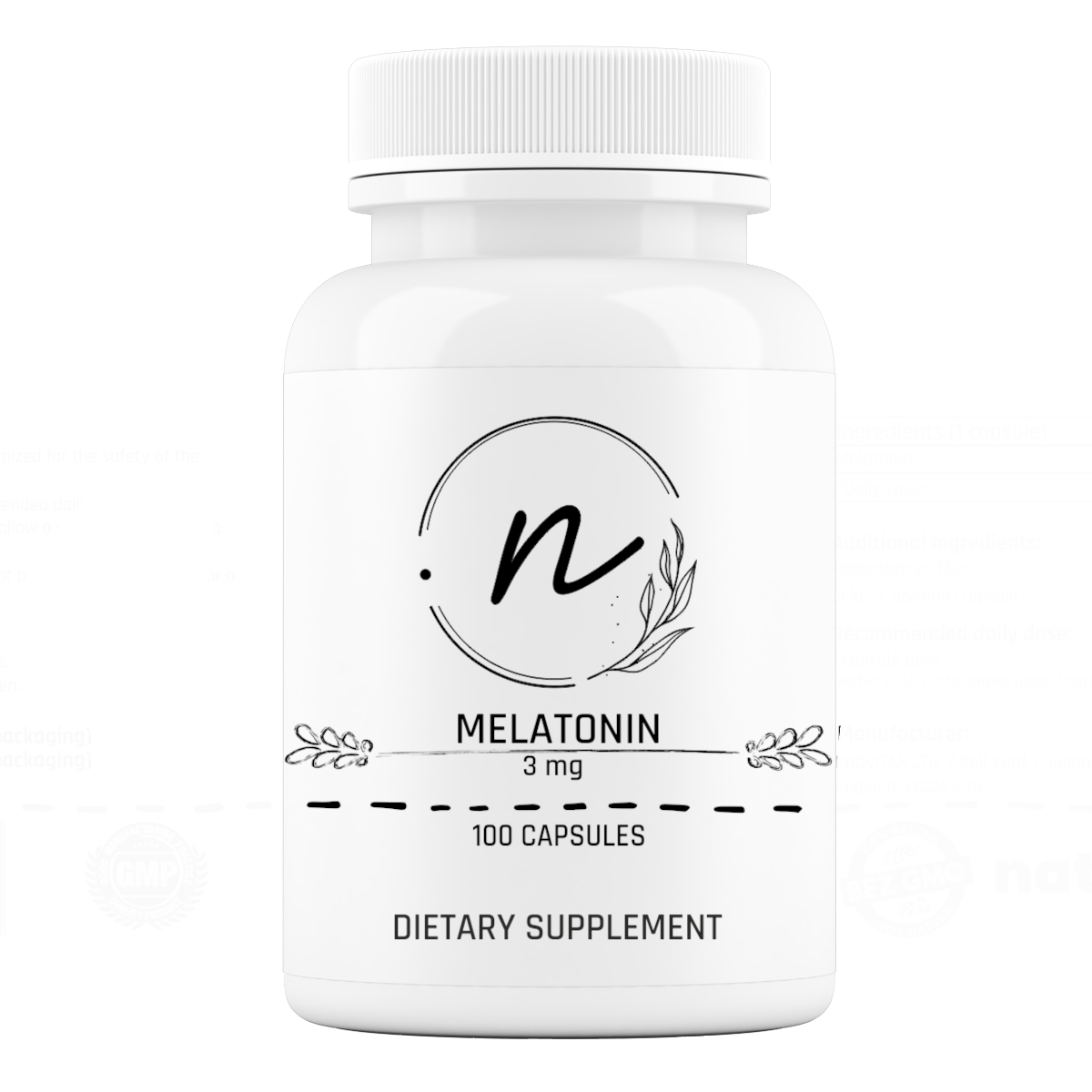 Melatonina 3 mg, NaturePRO, 100 capsule, ajutor pentru somn, natural, fara riscuri de dependenta ...