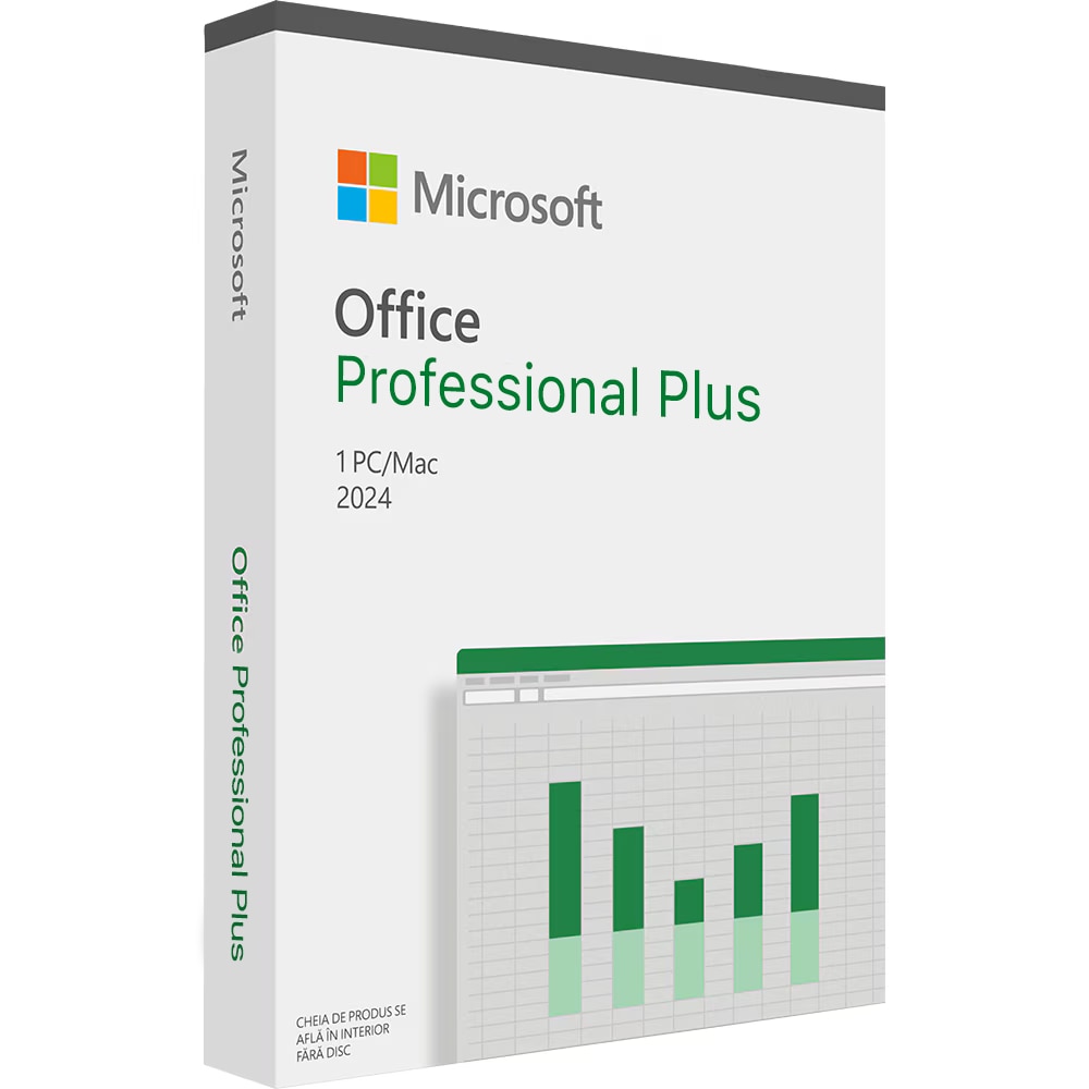 Licenta Microsoft Windows 11 Pro USB si Licenta Office 2024 Professional Plus, Medialess ...