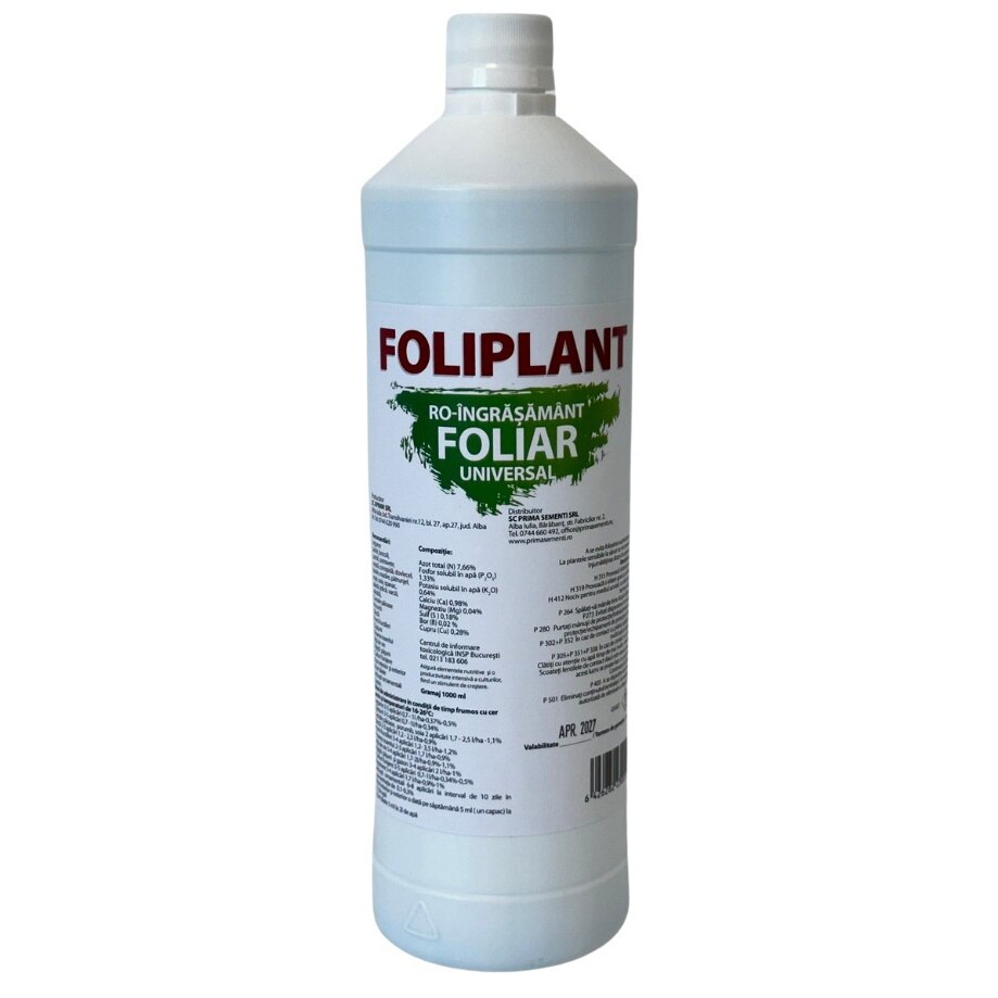 Ingrasamant Foliar Foliplant 1L - eMAG.ro
