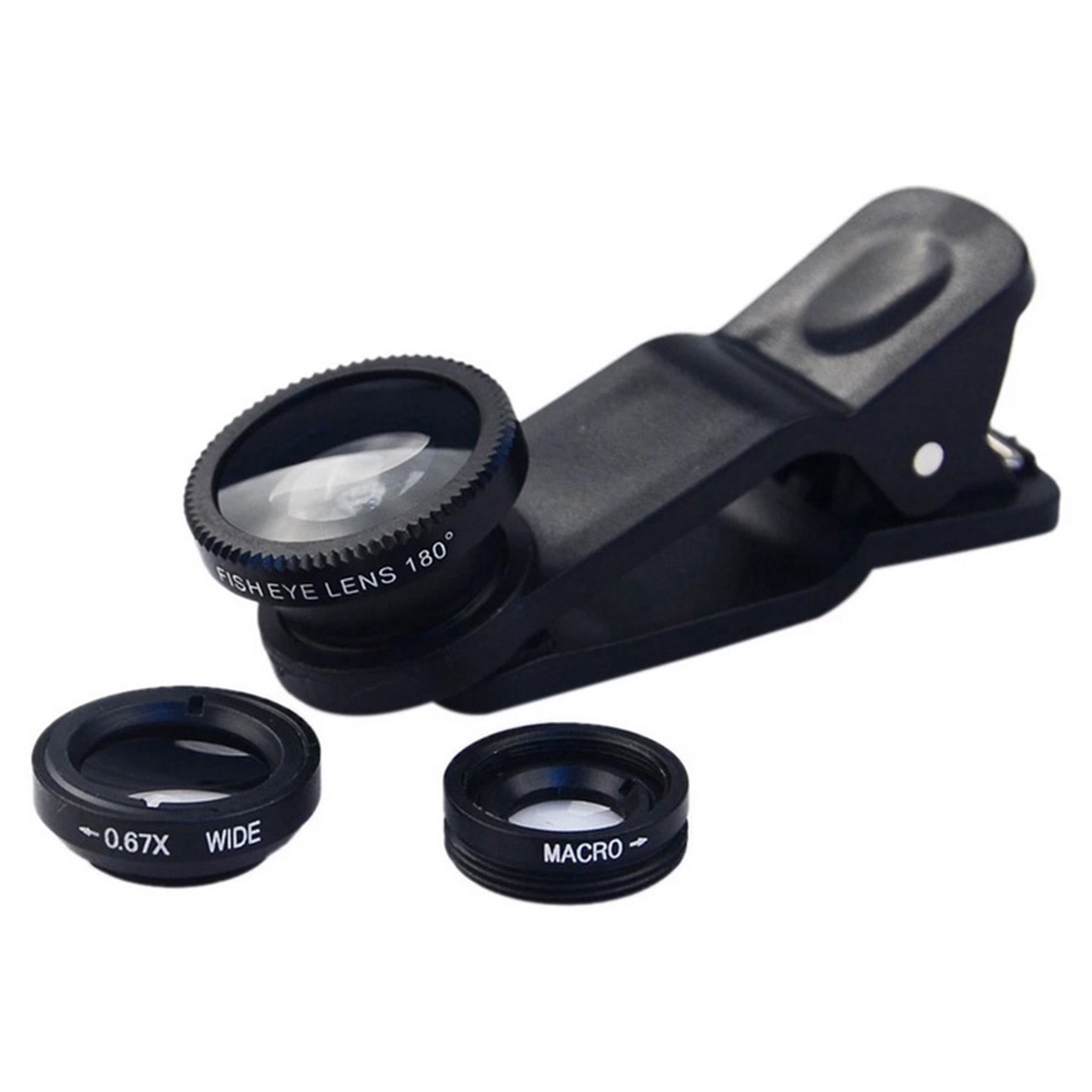 Kit Lentile profesionale HD 3 in 1, Super Wide Angle Lens, Super Macro ...