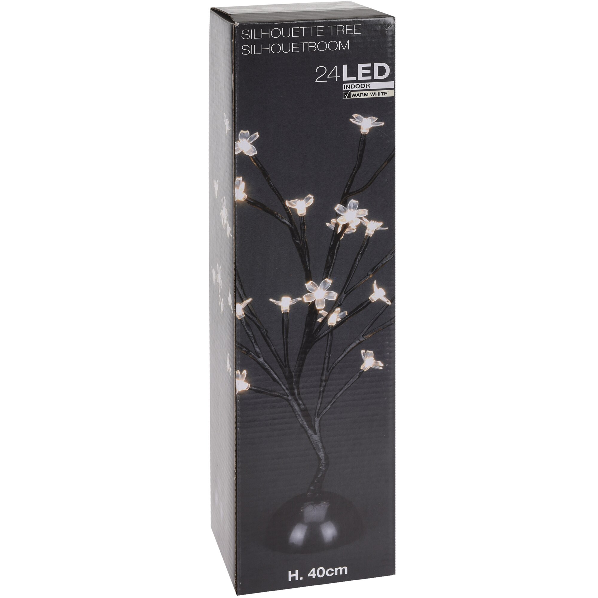 Copac Sakura luminos eNoelle, cu LED, 40 cm, Alb - eMAG.ro