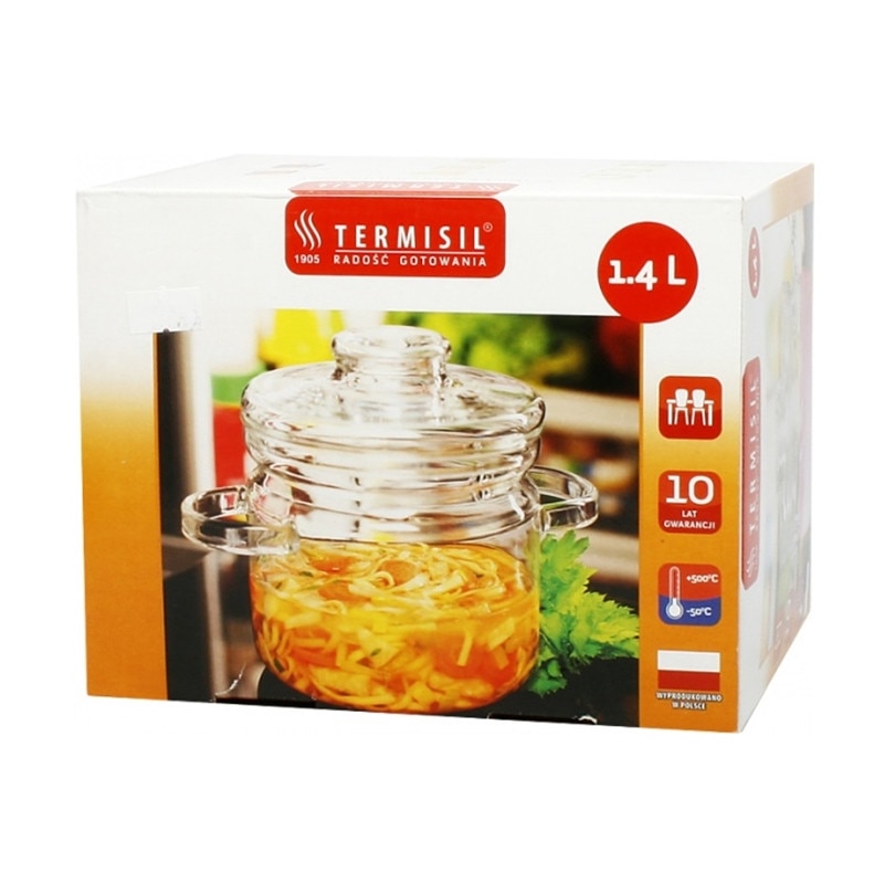 Termisil Hőálló Üvegtál Fedővel (1,4 l) - eMAG.hu