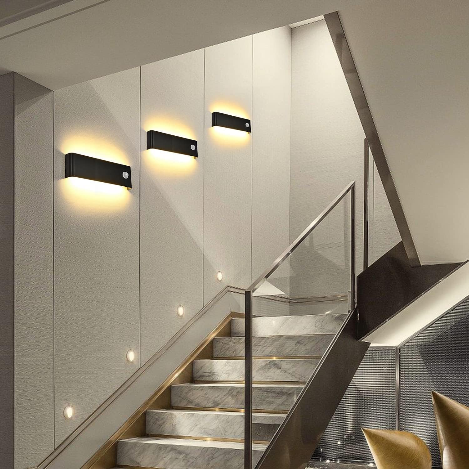 Aplica pentru perete, pentru interior, cu iluminare sus-jos, cu senzor ...