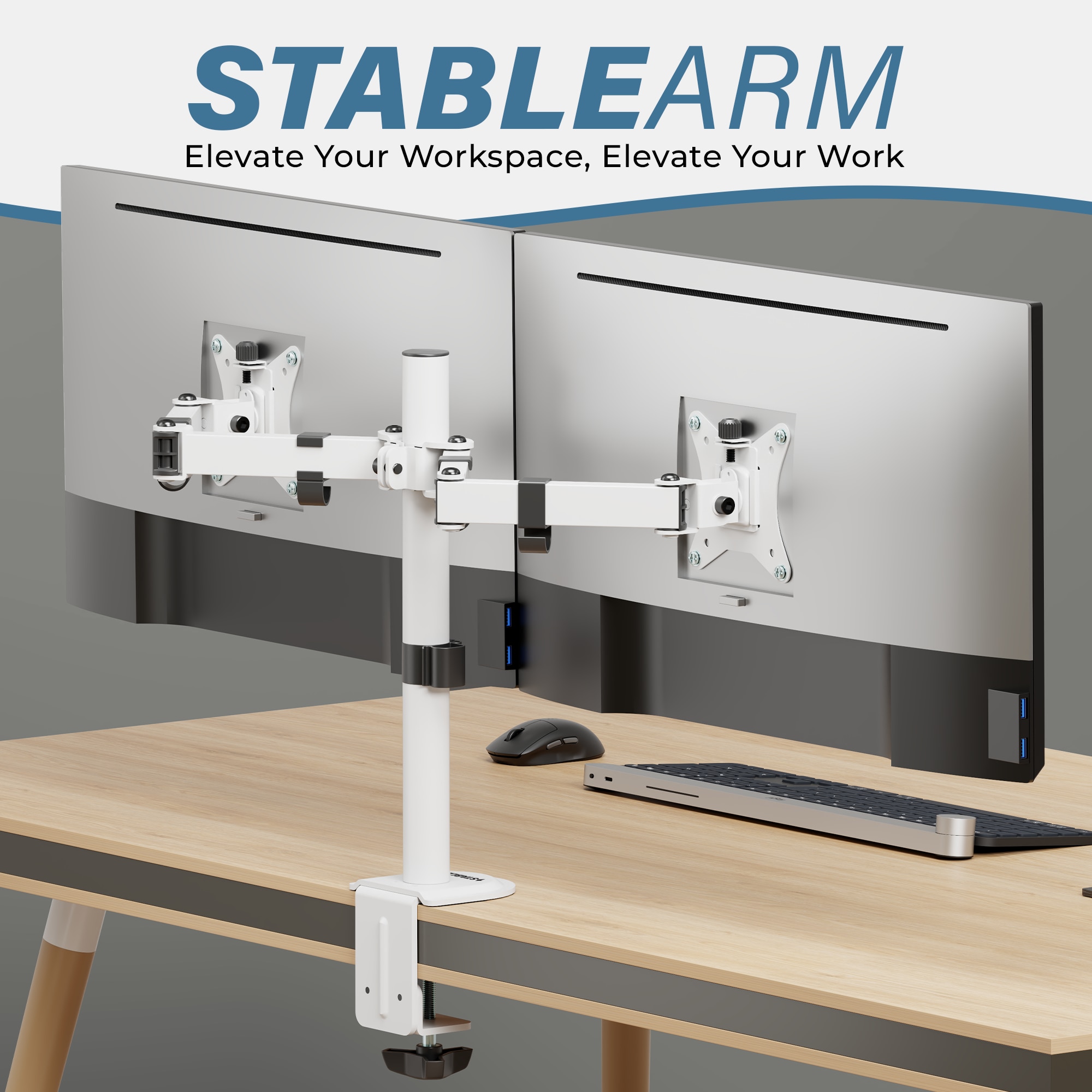 Suport 2 monitoare 17-32" inch, StableArm Saver Duo, Pana la 9 kg/ecran ...