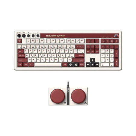 8BitDo Retro Mechanical Keyboard (Fami Edition) with Integrated Numpad ...