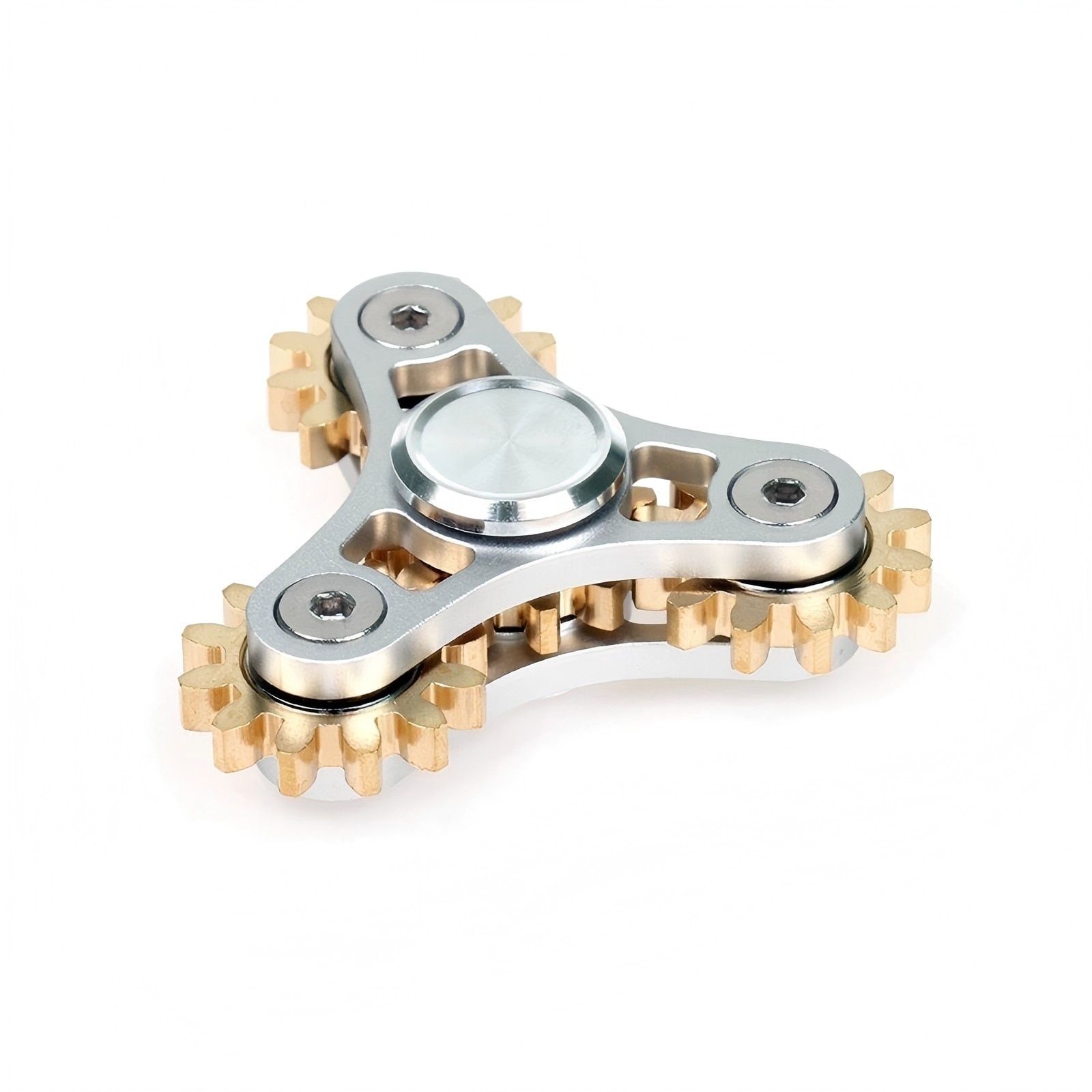 Jucarie Fidget Spinner Premium Metalic Modular, cu 4 roti dintate ...