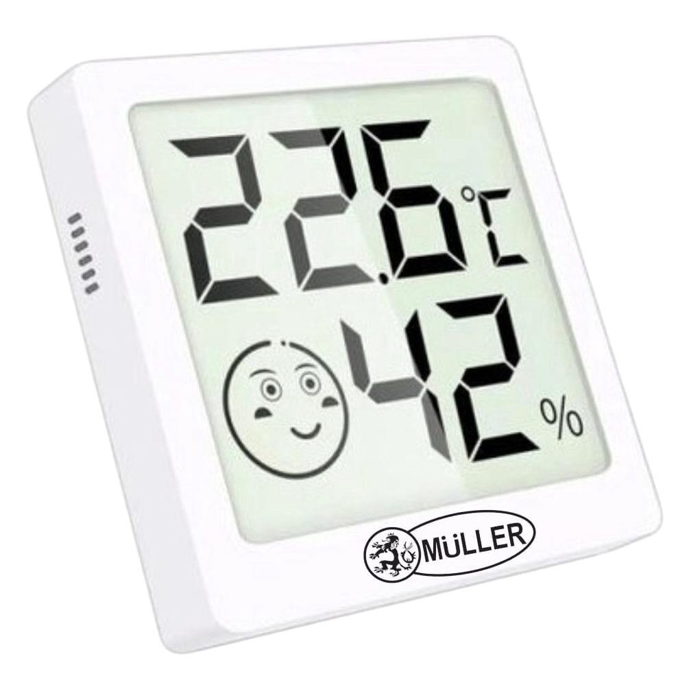 Termometru si higrometru de camera Müller® LX8101, dimensiuni 5*5*2 cm ...