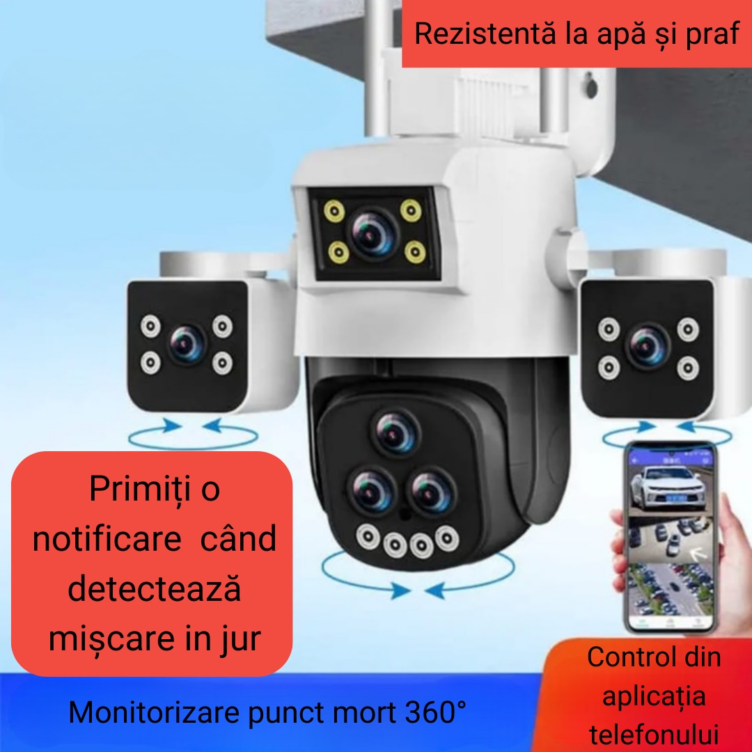 Camera De Supraveghere Full HD, Exterior, Wireless Rezistenta la Apa si ...